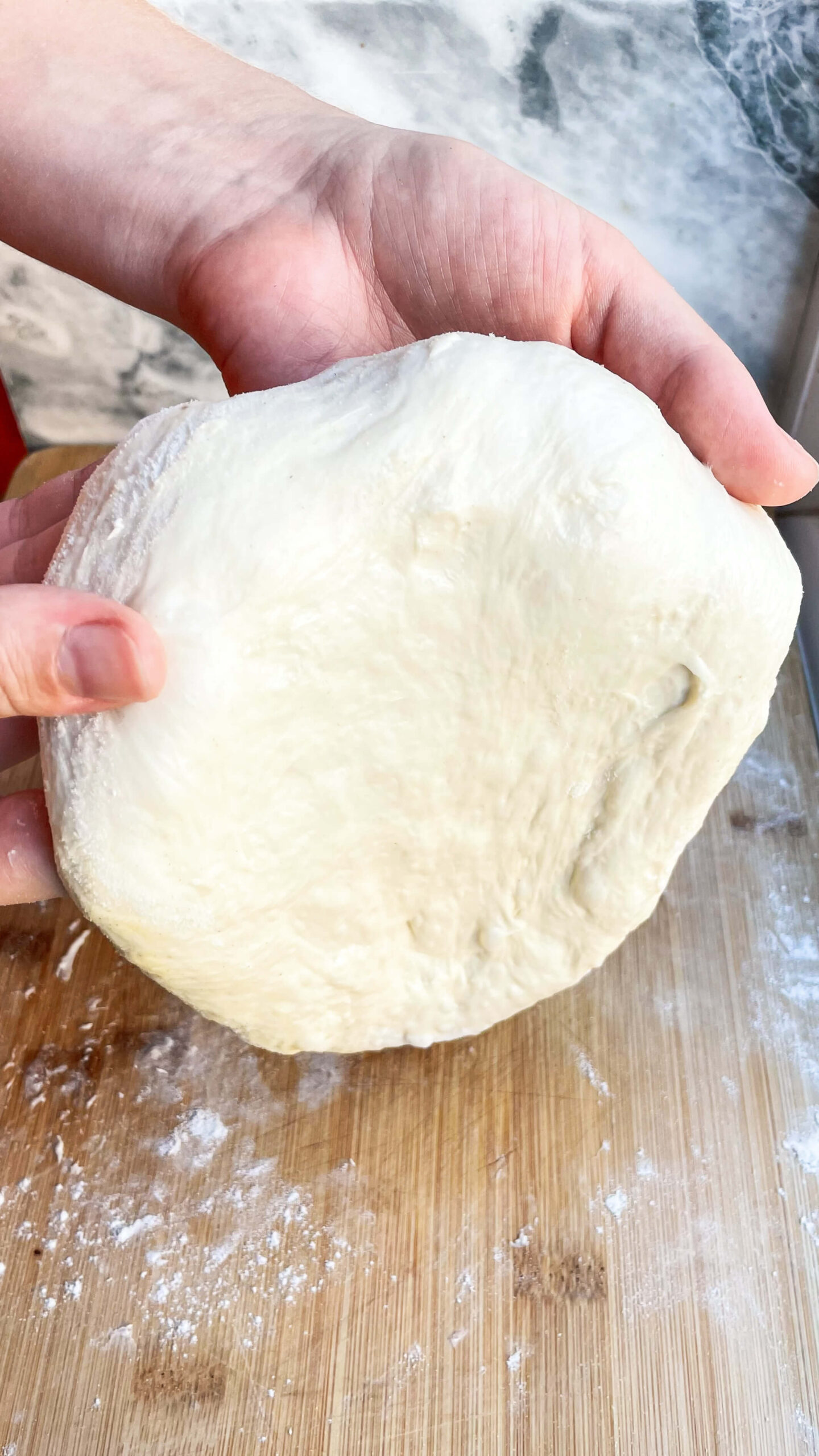 Easy Pizza Dough recipe (Sourdough Style + No Knead) - Dished by Kate