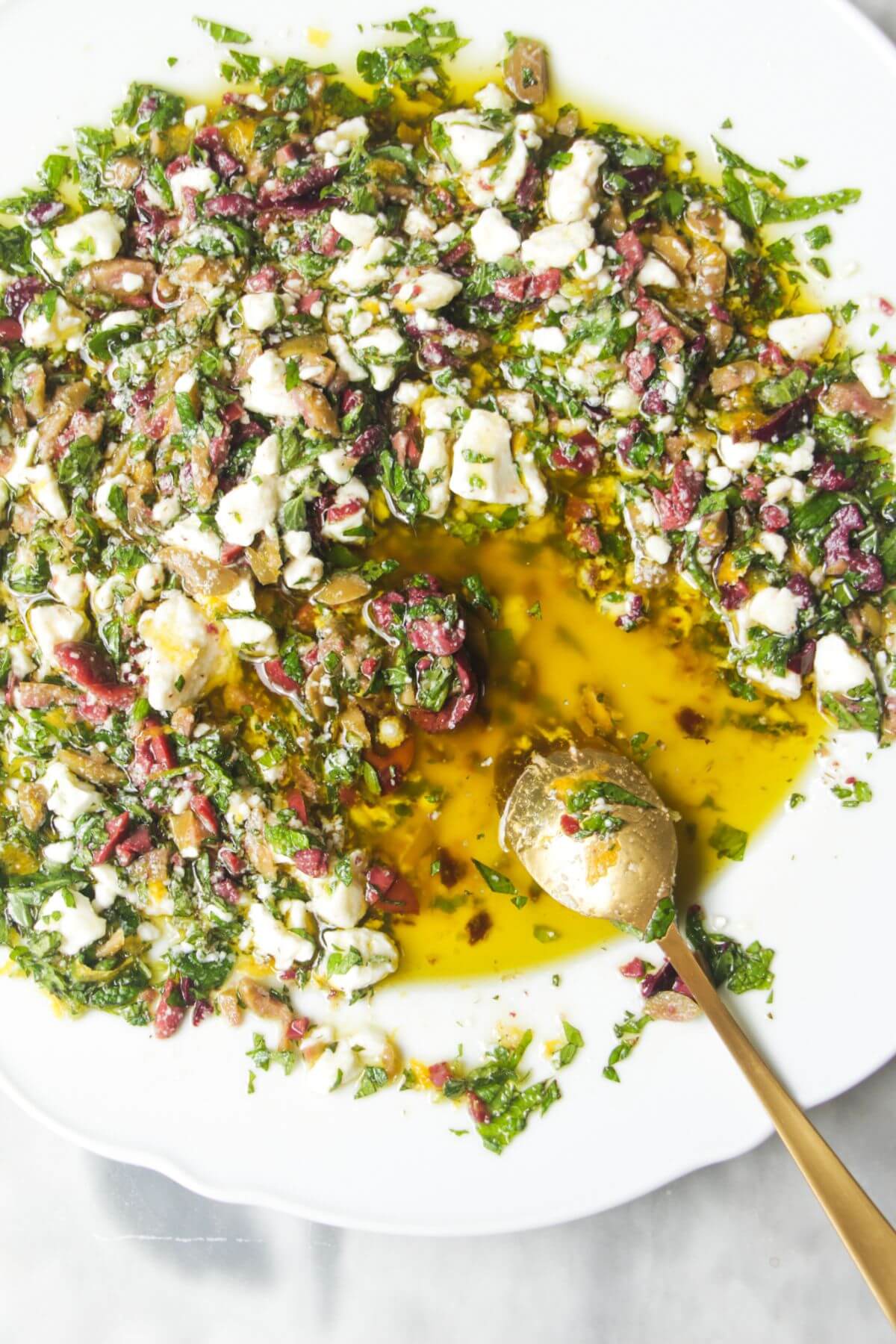 Greek-Inspired Bread Dipping Oil - Dished by Kate