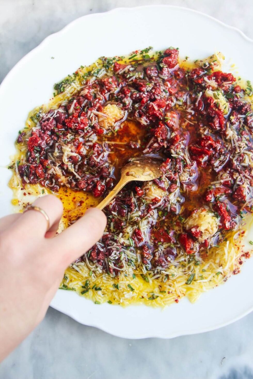 EASY Loaded Bread Dipping Oil - Dished by Kate