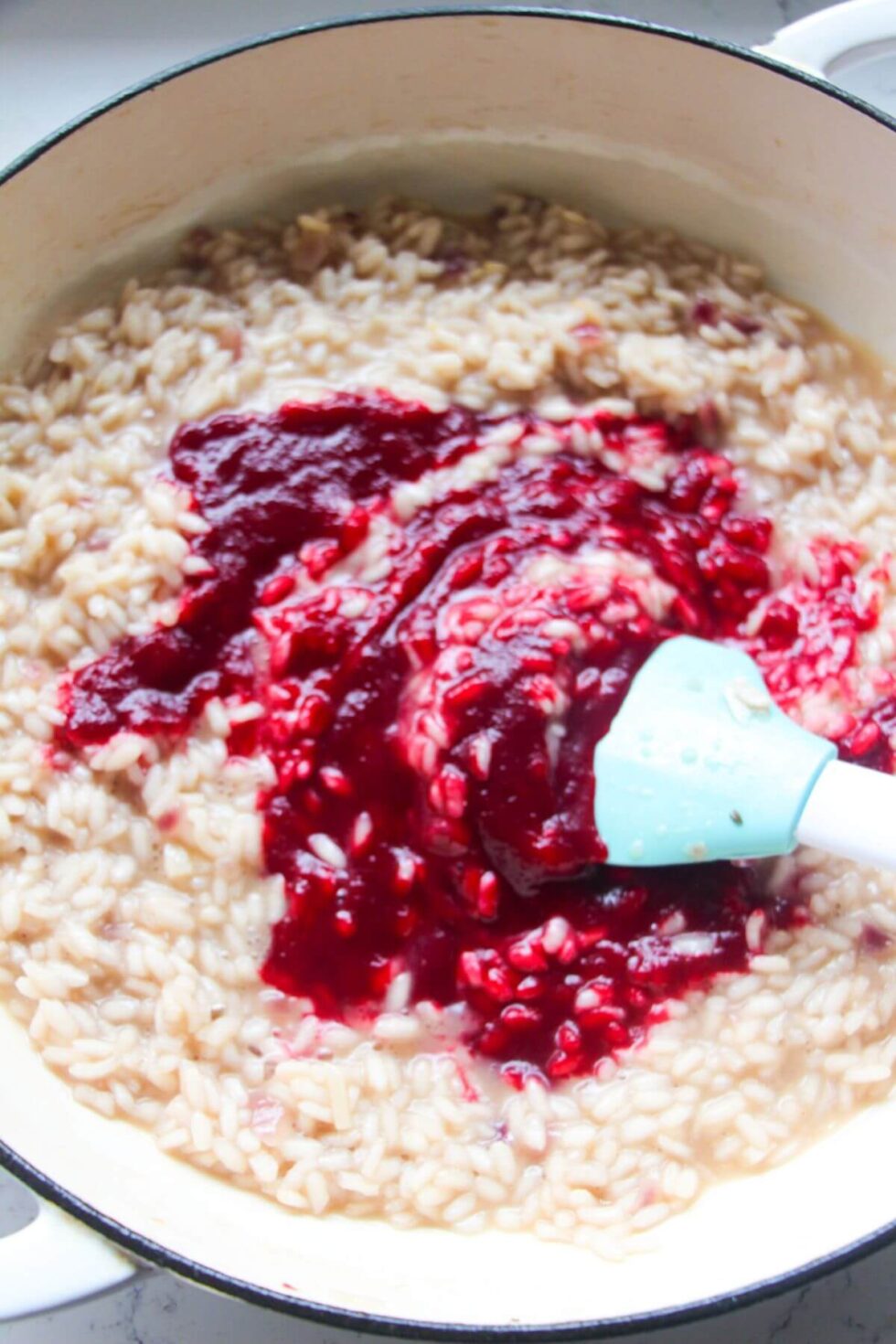 Easy Pink Beet Risotto - Dished by Kate
