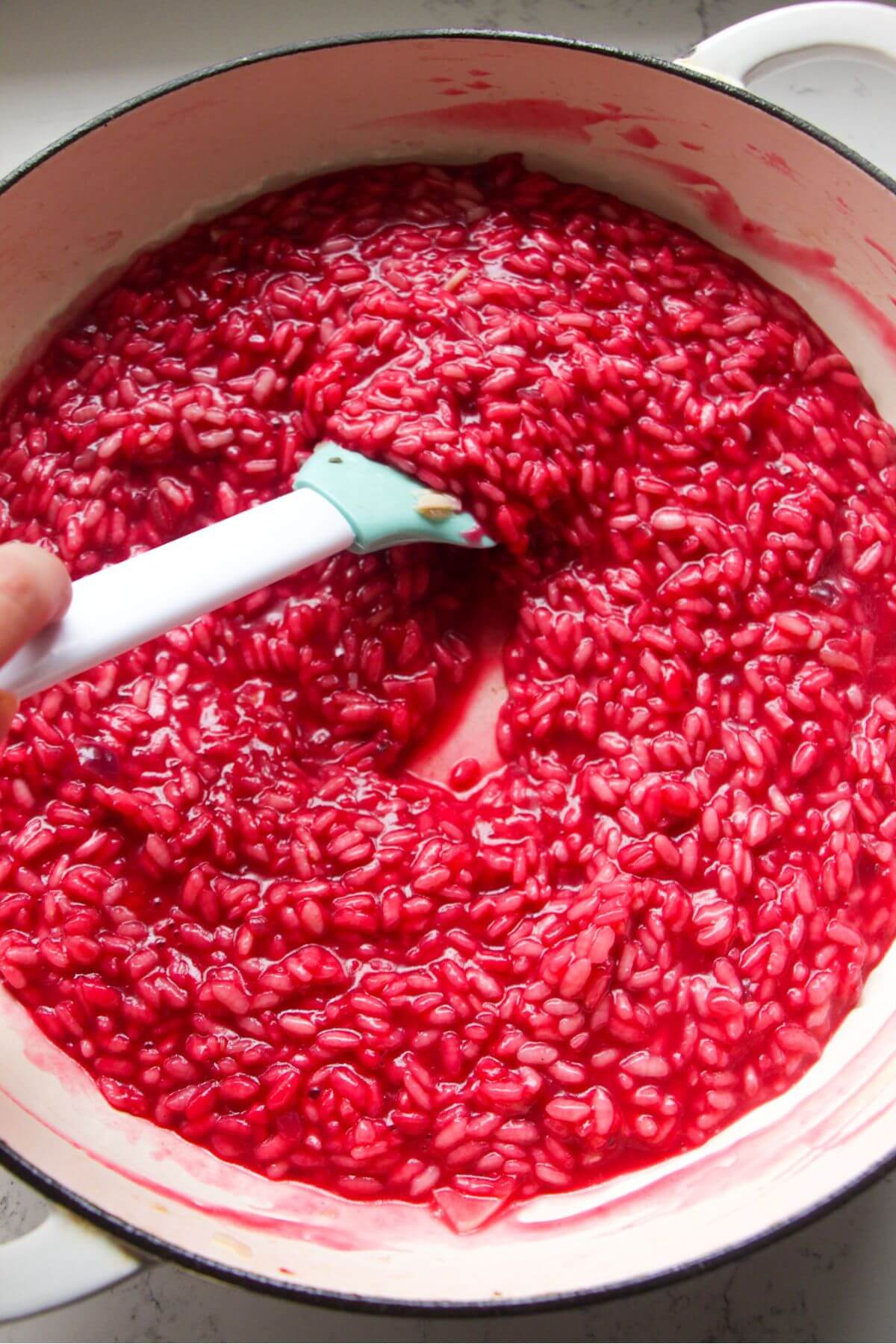 Easy Pink Beet Risotto - Dished by Kate