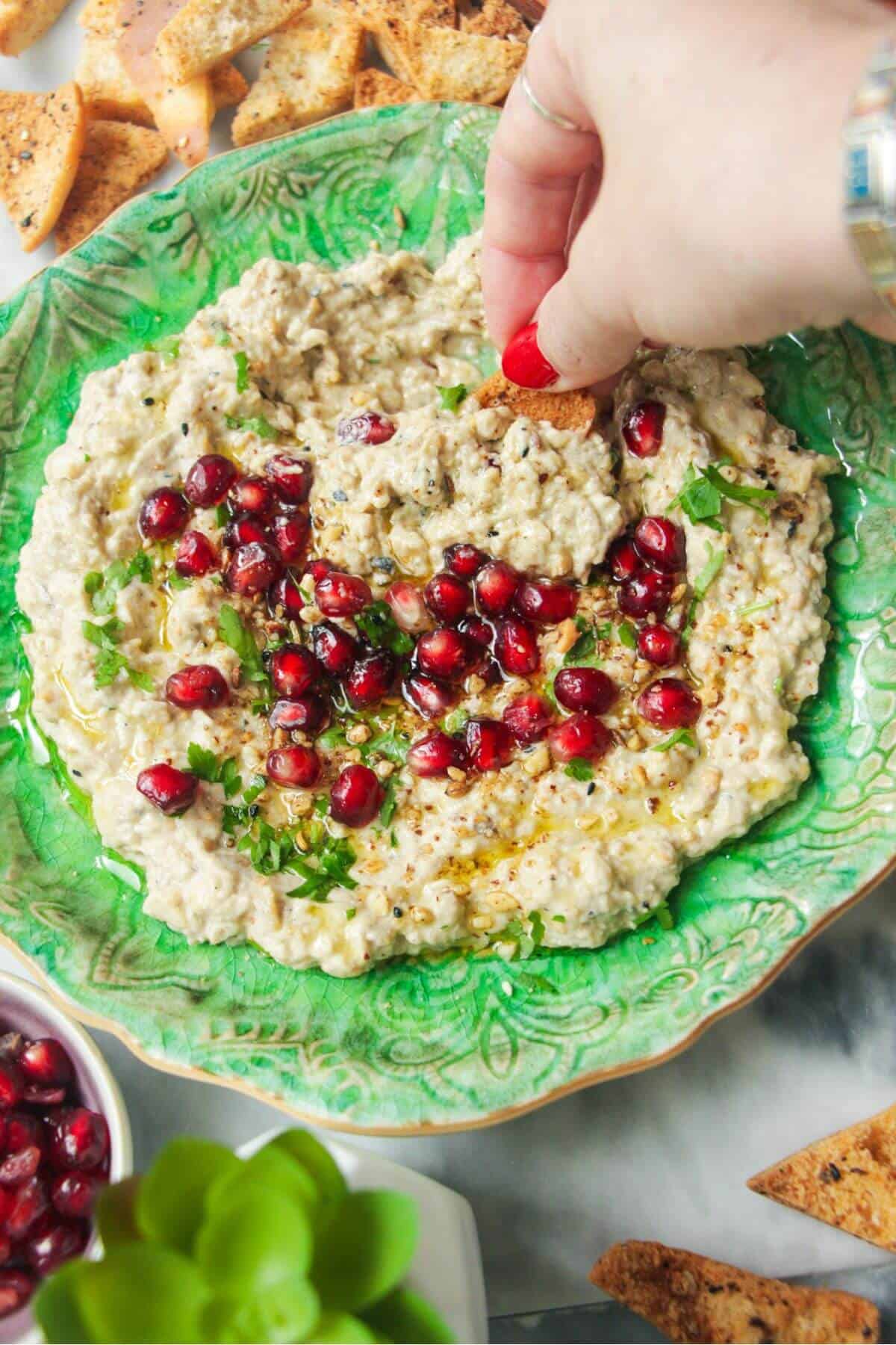 Smoky Eggplant Dip (Baba Ghanoush) - Dished by Kate