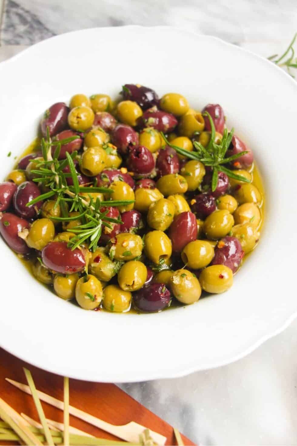 Quick, Easy Marinated Olives - Dished by Kate