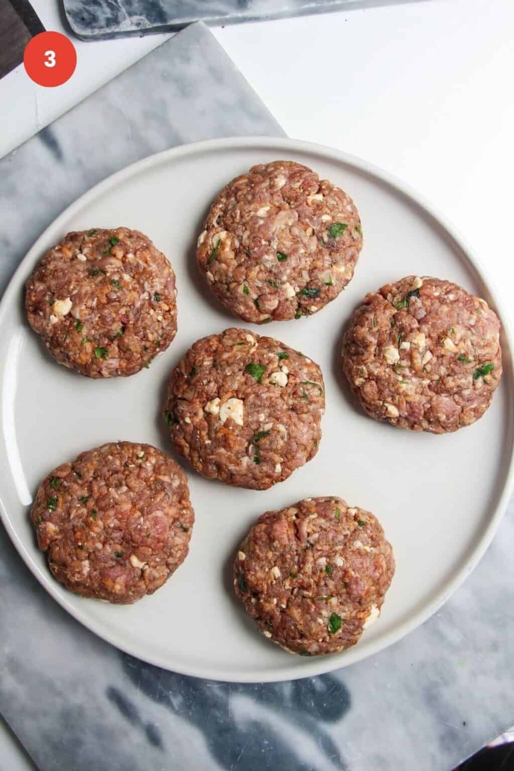 Juicy Greek Style Lamb Burgers - Dished by Kate