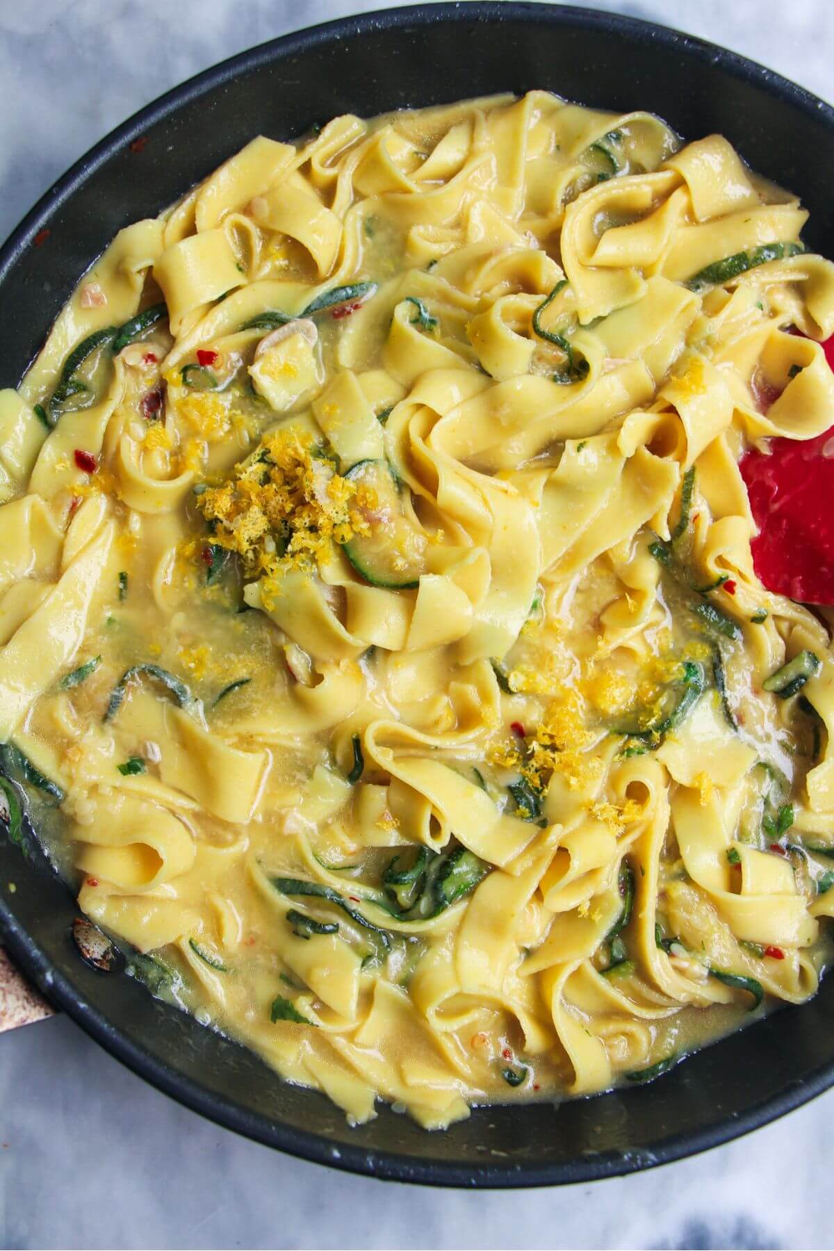Courgette (Zucchini) and Lemon Pasta - Dished by Kate