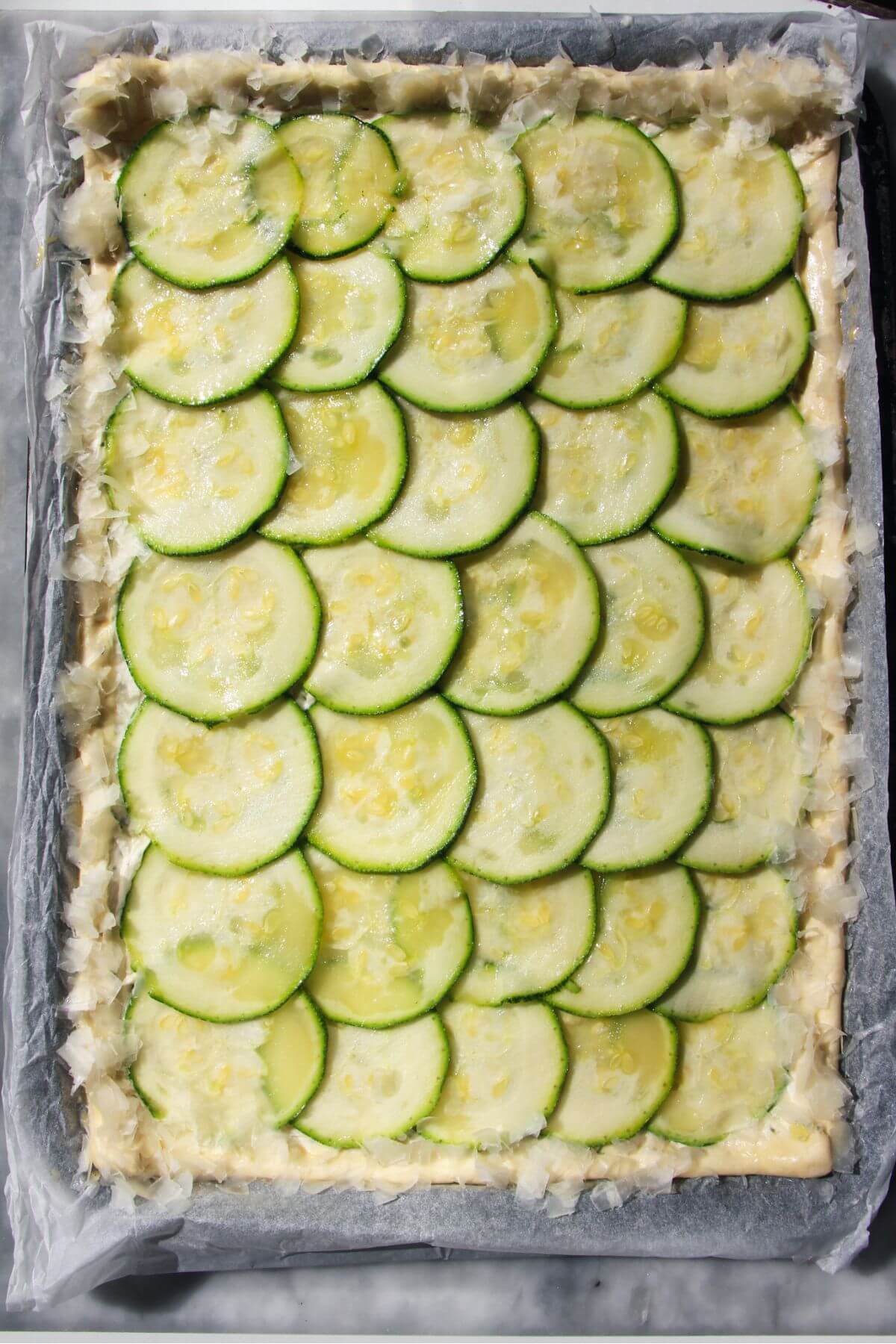 Zucchini Puff Pastry Tart - Dished by Kate
