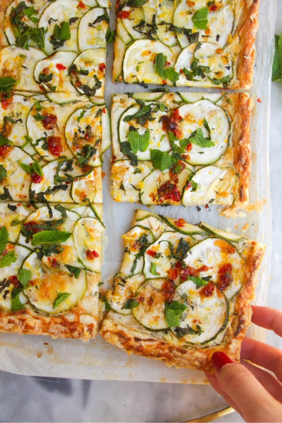Zucchini Puff Pastry Tart - Dished by Kate