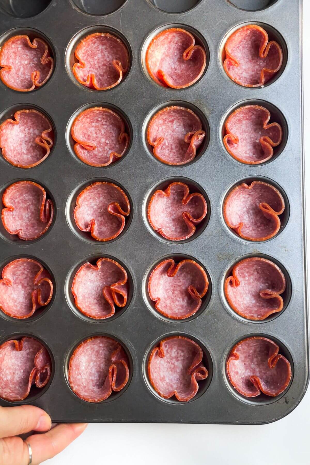 Crispy Loaded Antipasti Salami Bites - Dished by Kate