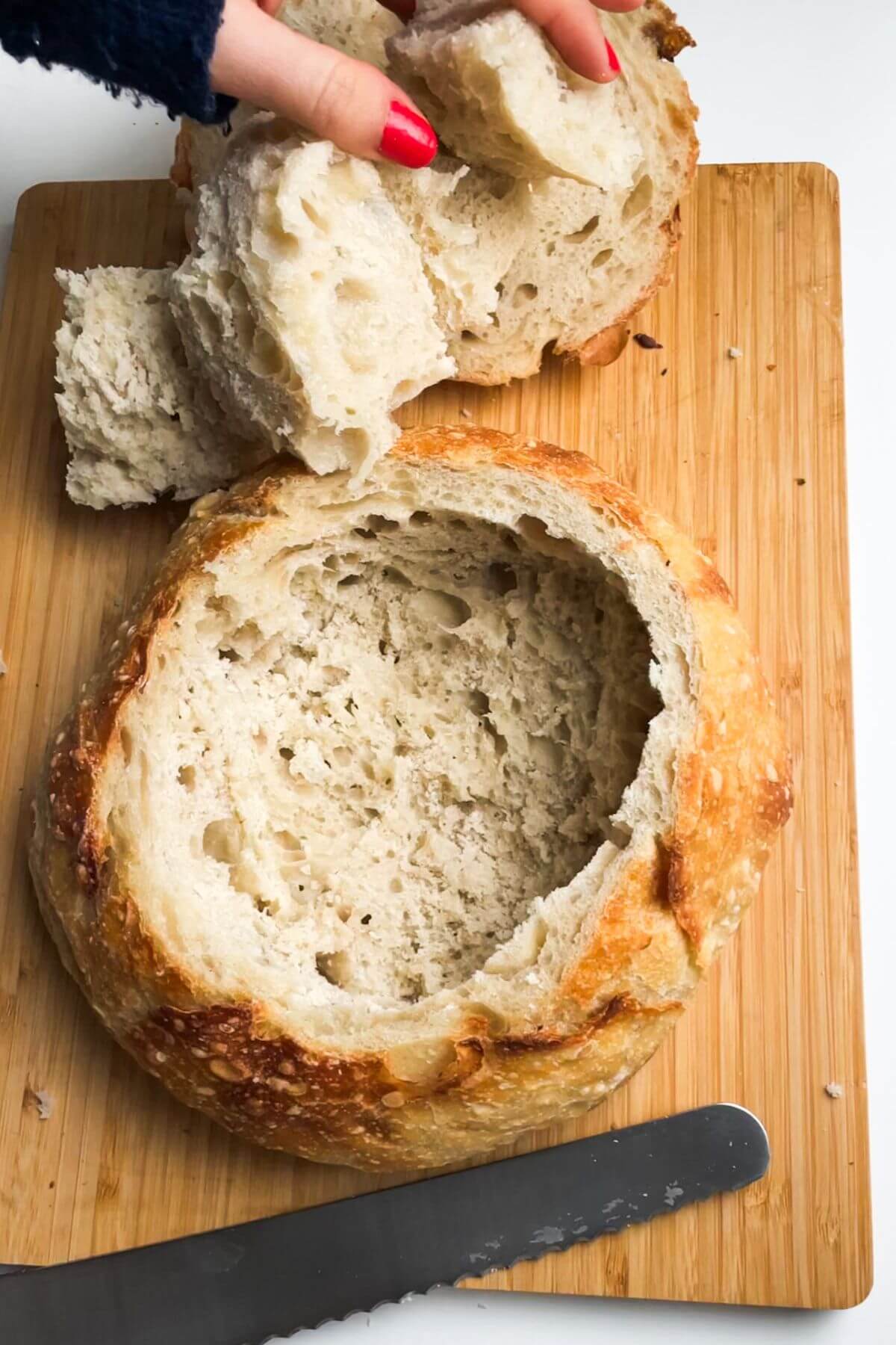 Cheesy Spinach Cob Loaf (Dip in a Bread Bowl) - Dished by Kate