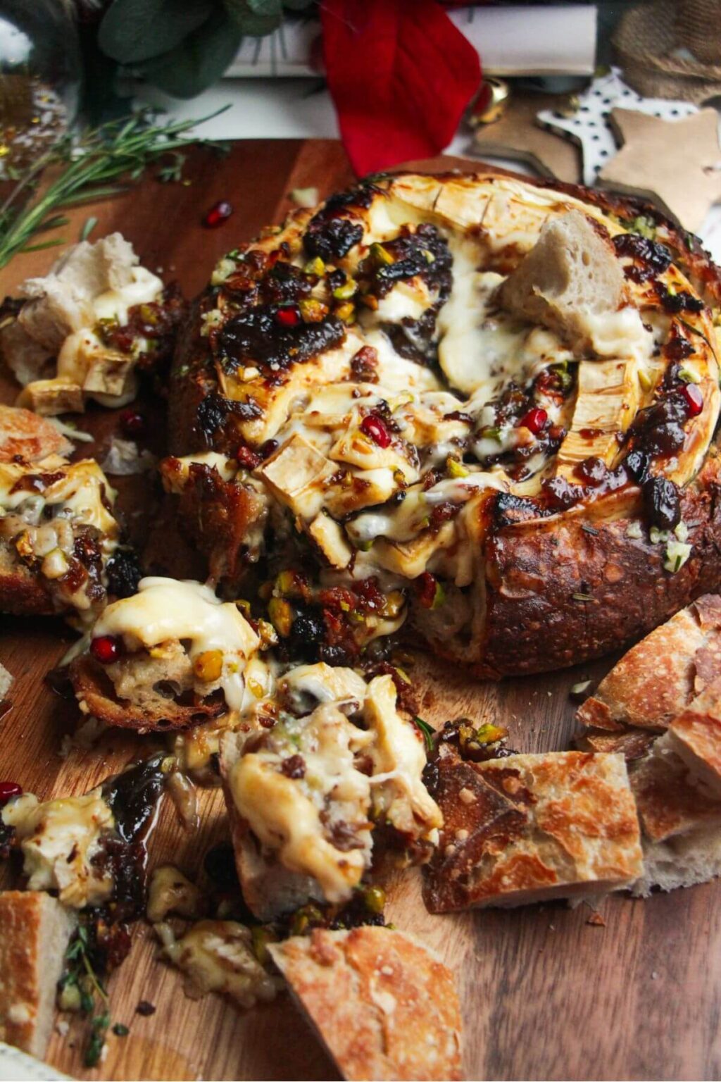 Oozy Baked Brie in a Bread Bowl - Dished by Kate