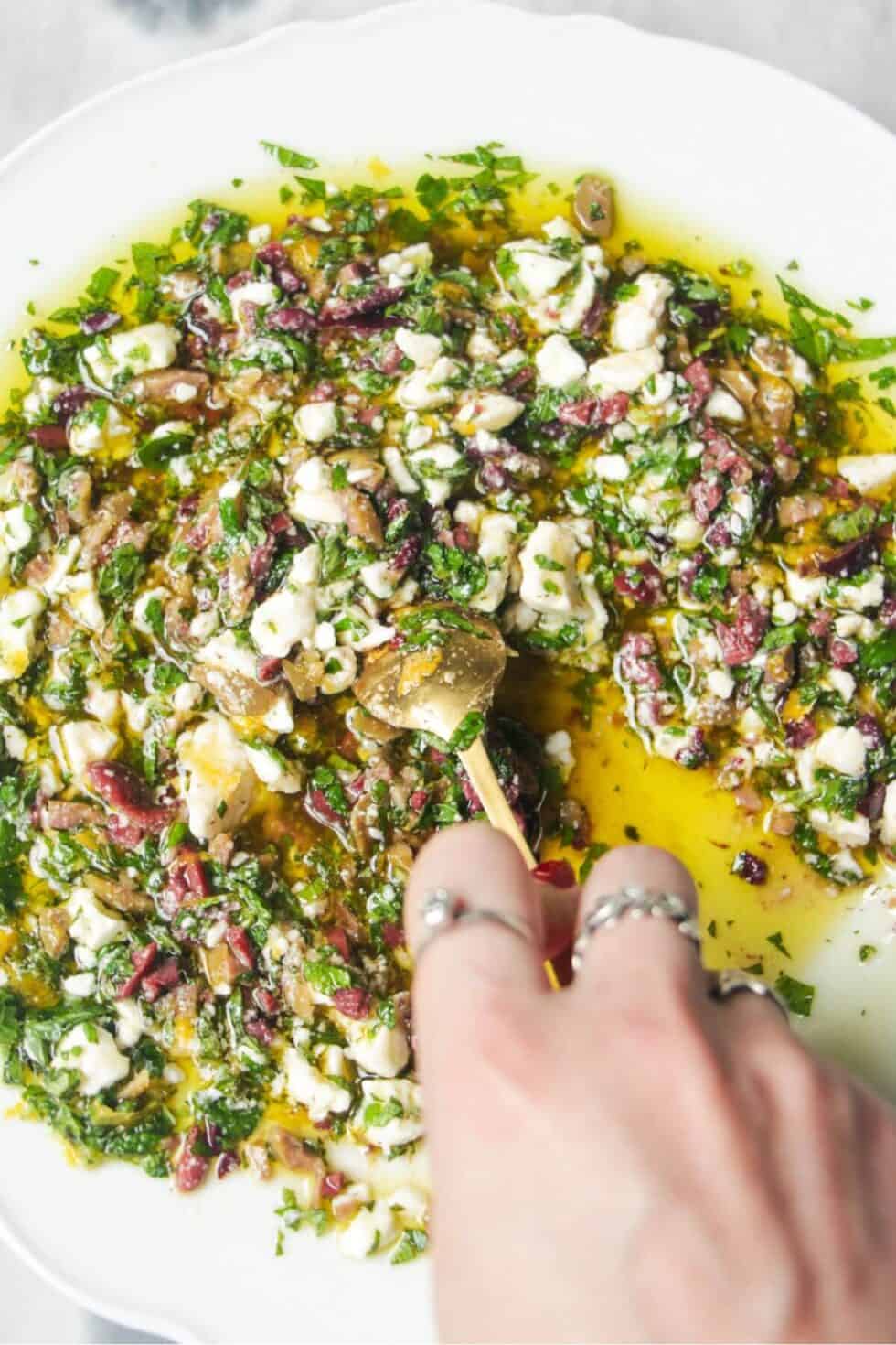 Greek-Inspired Bread Dipping Oil - Dished by Kate