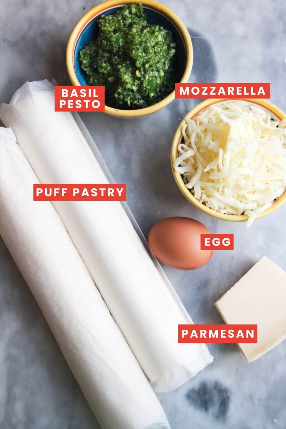 Pesto Puff Pastry Christmas Trees - Dished by Kate