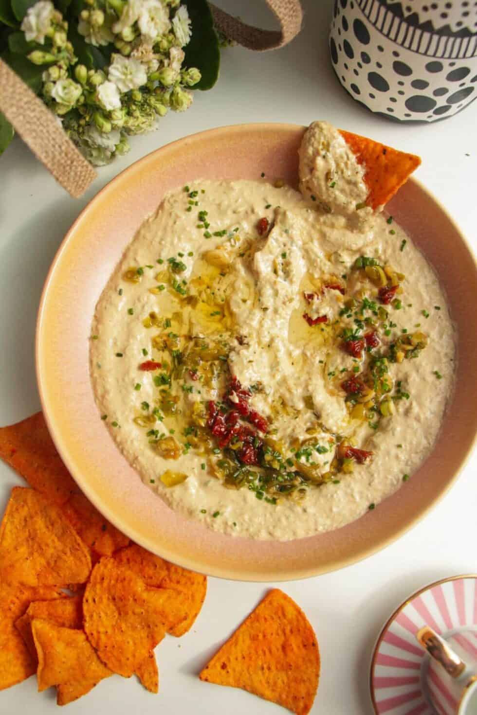 Whipped Spicy Cottage Cheese Dip - Dished by Kate