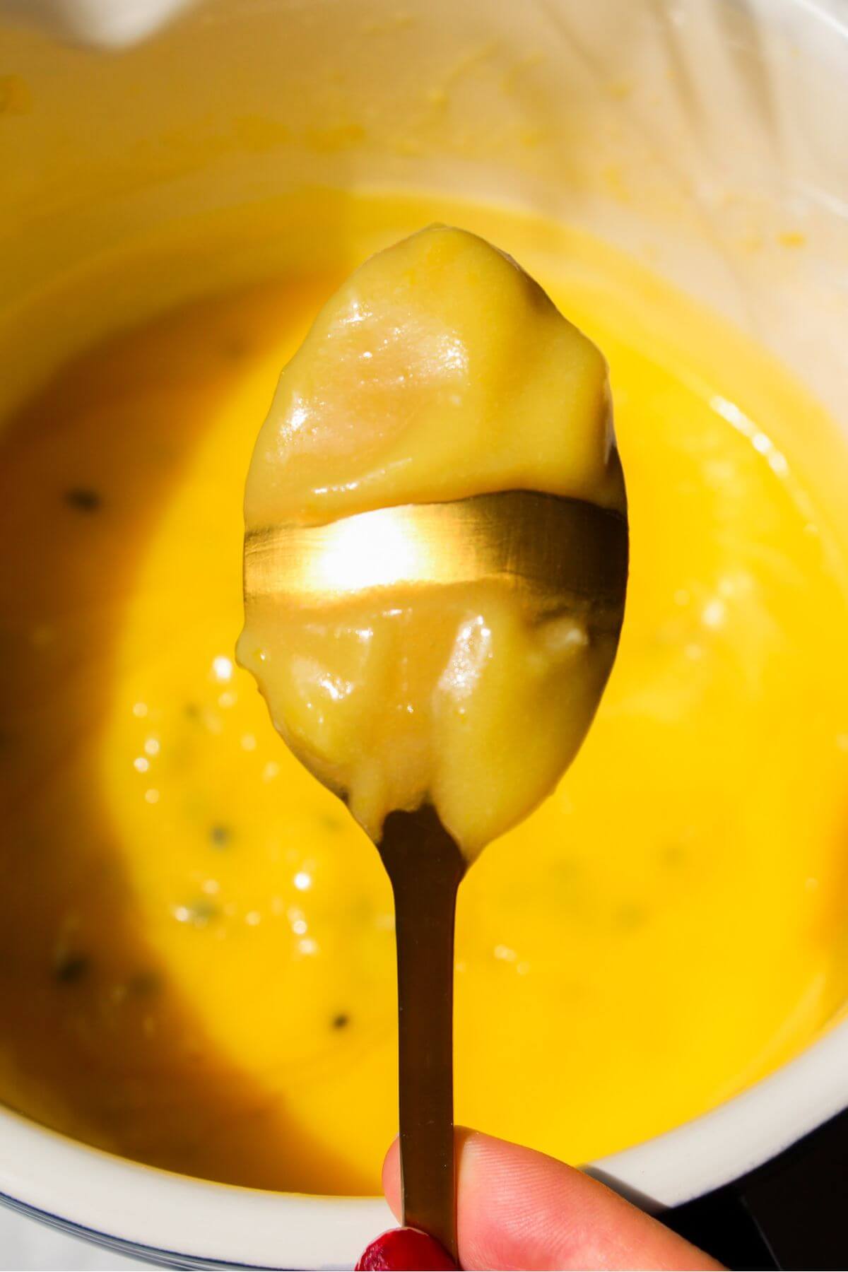 Easy Microwave Lemon Passionfruit Curd - Dished by Kate