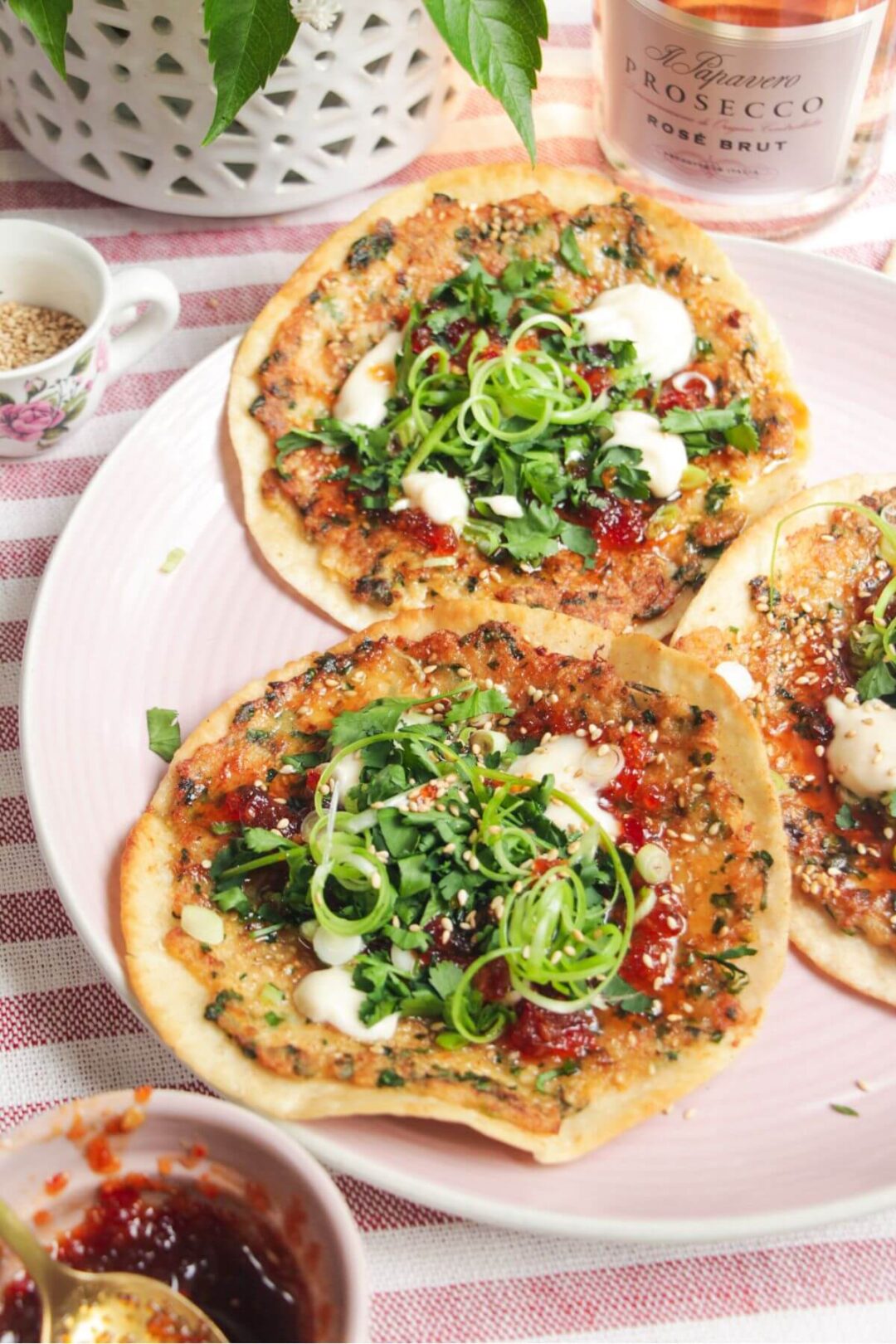 Smash Shrimp (Prawn) Toast Tacos - Dished by Kate