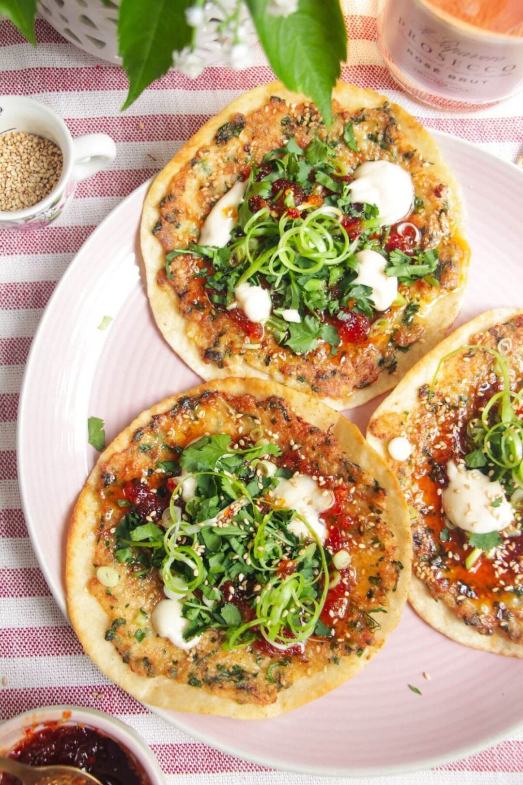 Smash Shrimp (Prawn) Toast Tacos - Dished by Kate