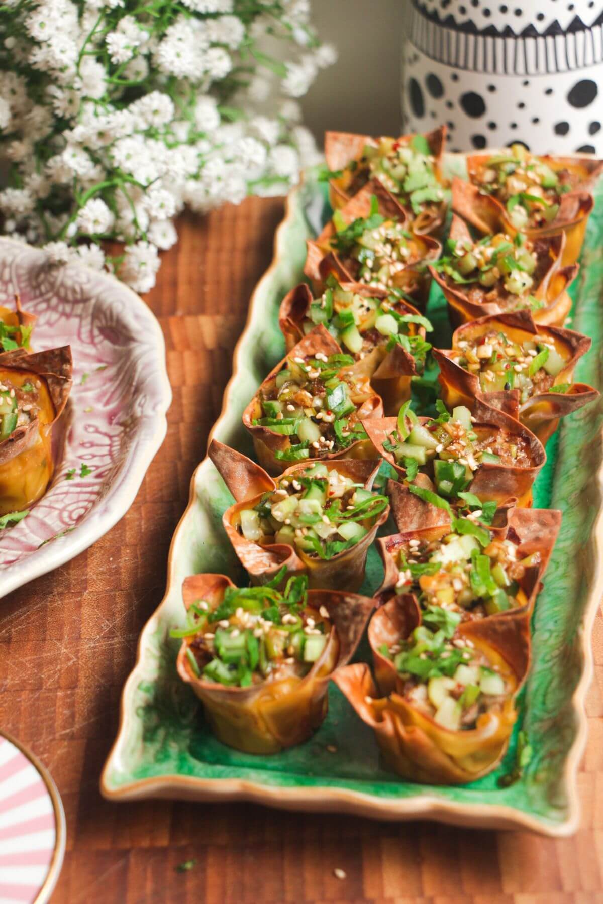 Crispy Mini Dumpling Cups - Dished by Kate