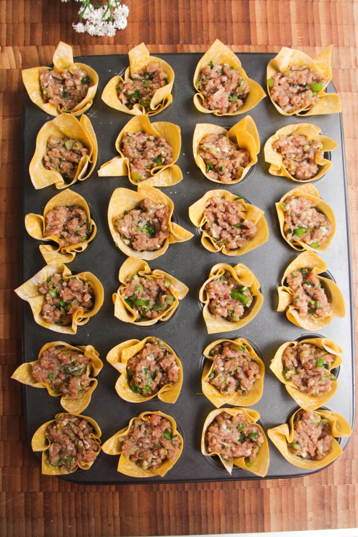 Crispy Mini Dumpling Cups - Dished by Kate
