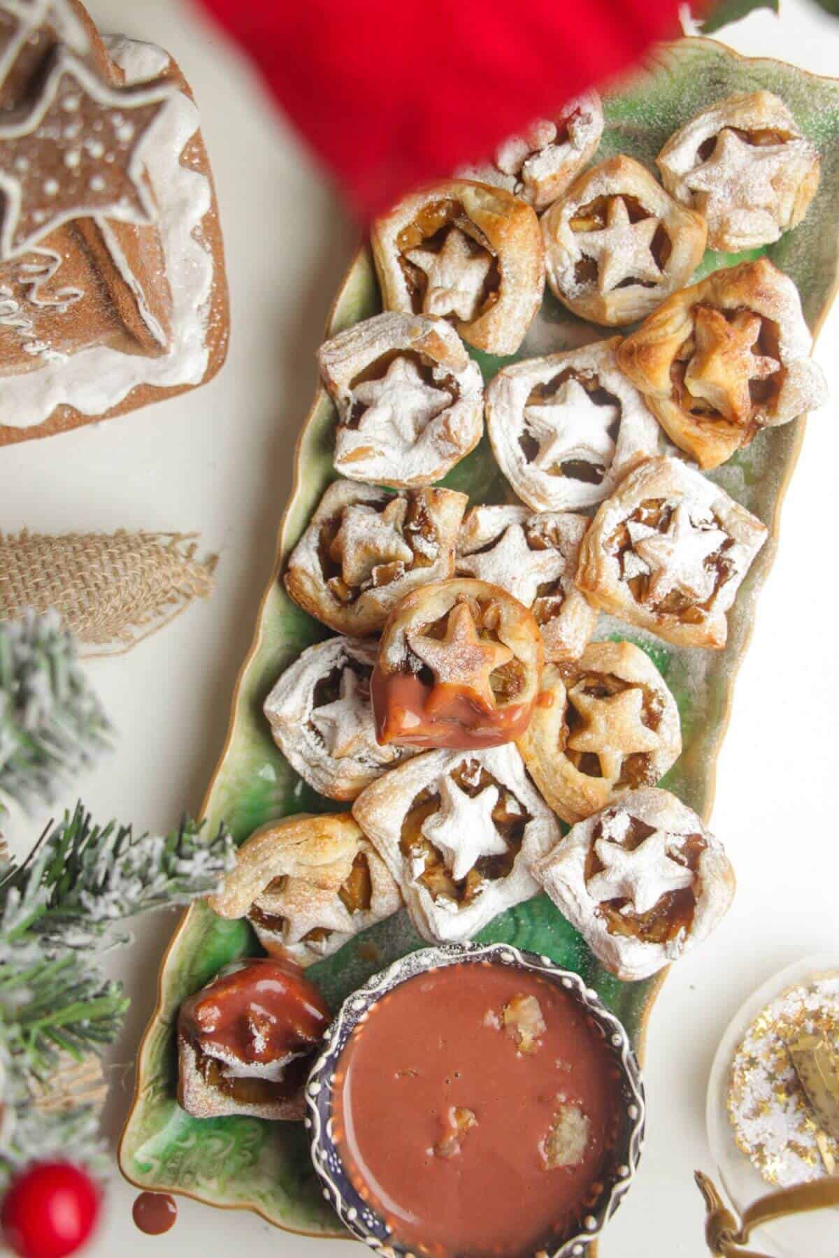 Mini Miso Apple Pie Puff Pastry Bites - Dished by Kate