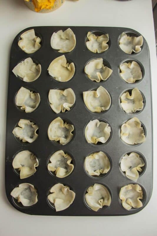 Caramelized Onion, Bacon and Gruyère Phyllo Cups - Dished by Kate