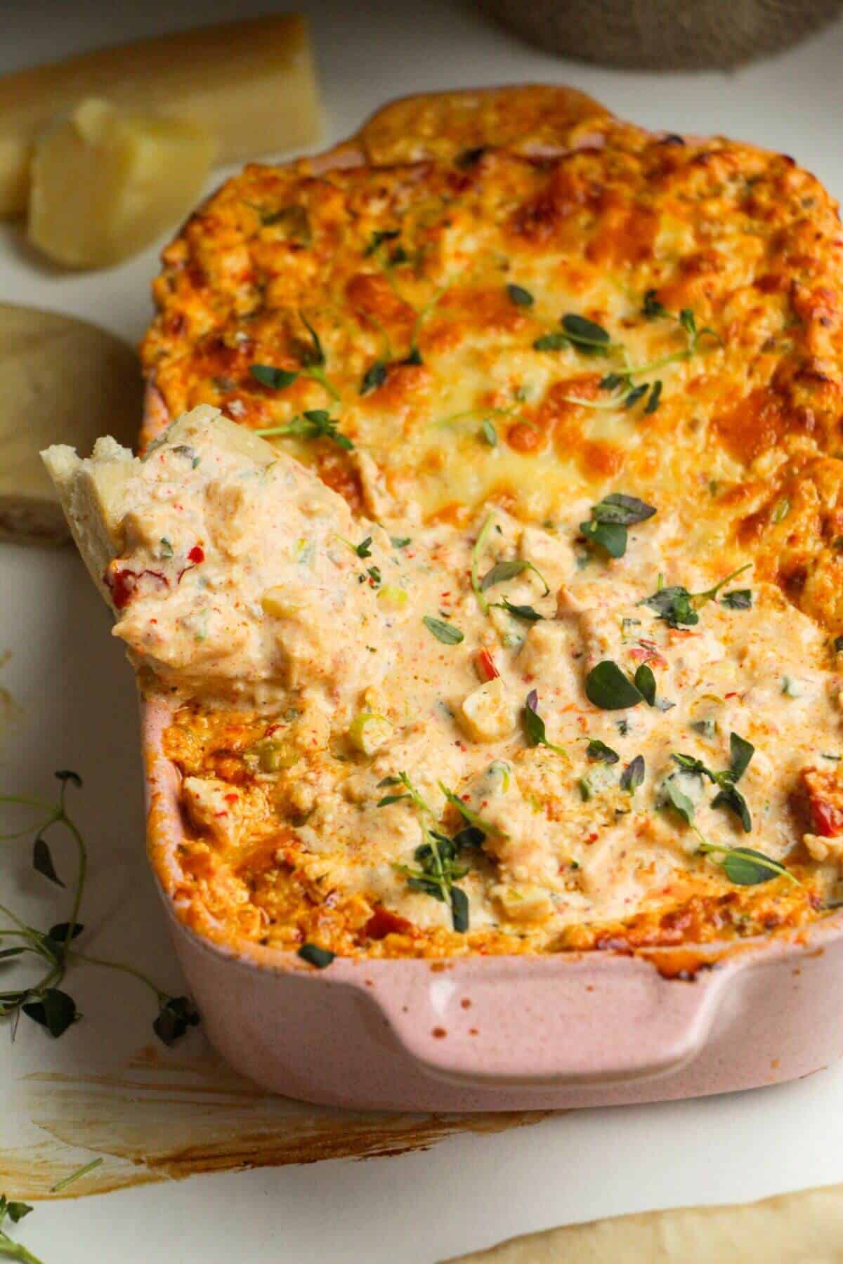 Creamy Baked 'Marry Me' Chicken Dip - Dished by Kate
