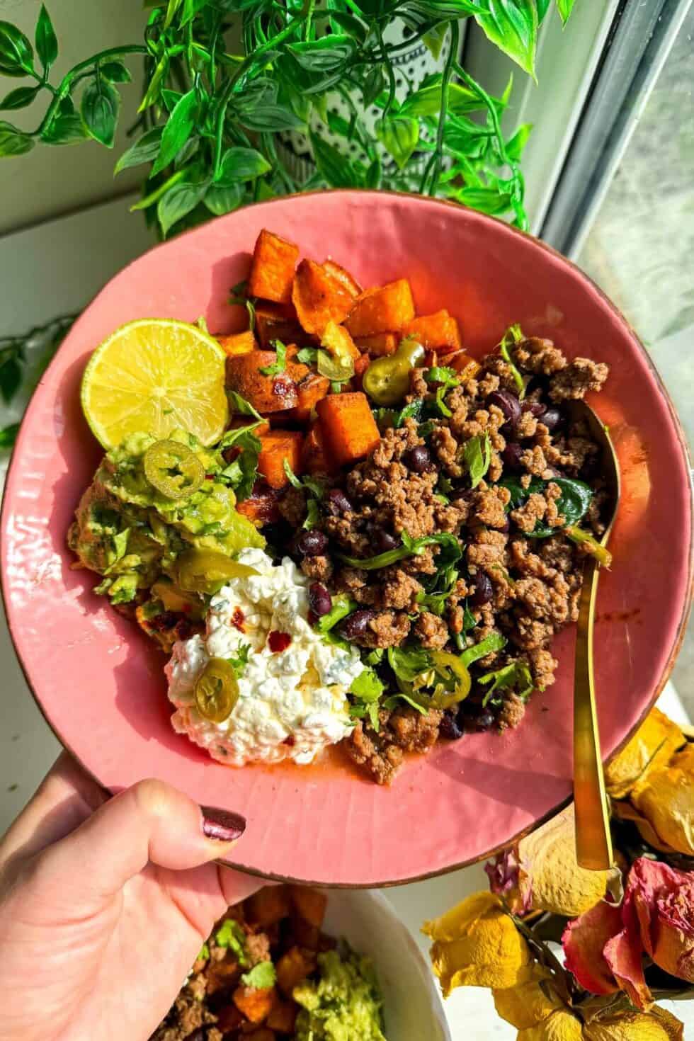 Viral Beef, Sweet Potato and Cottage Cheese Protein Bowls - Dished by Kate