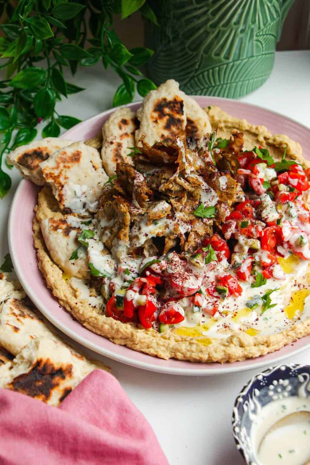 Air Fryer Viral Chicken Doner Kebab Platter - Dished by Kate