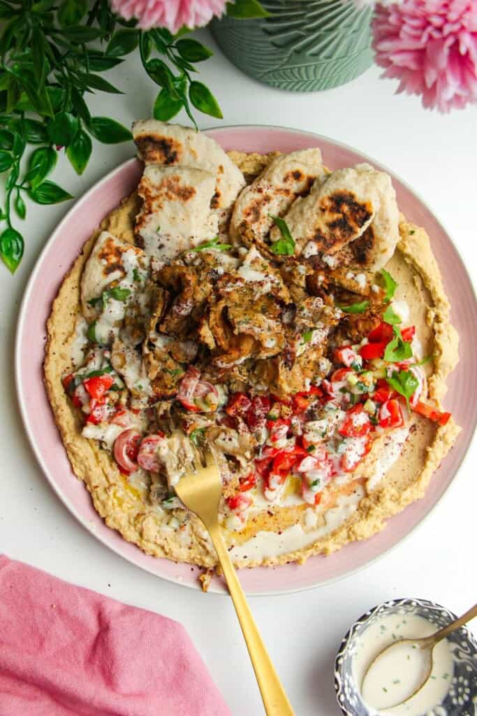Air Fryer Viral Chicken Doner Kebab Platter - Dished by Kate